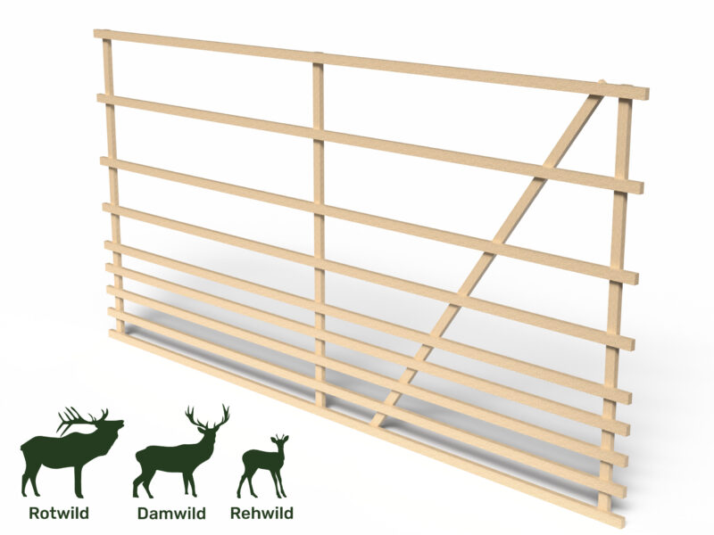 HG2 – Hordengatter – Wildschutzzaun 1,6m höhe – luftig - Hordengatter Shop